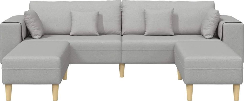Pohovka 3 ks Oblačno šedá textil 3335170