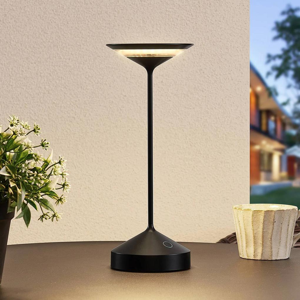 Lucande Raminum venkovní stolní lampa LED, černá