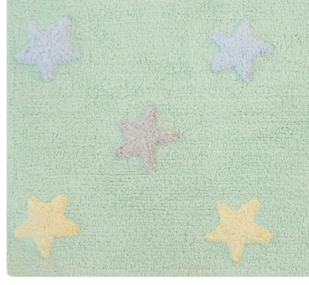 Lorena Canals koberce Přírodní koberec, ručně tkaný Tricolor Stars Soft Mint - 120x160 cm