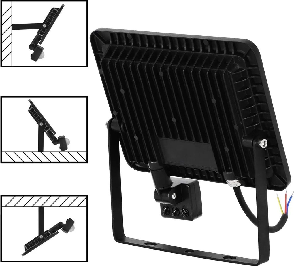 Toolight LED reflektor s pohybovým čidlem 50W RSL008-50NS