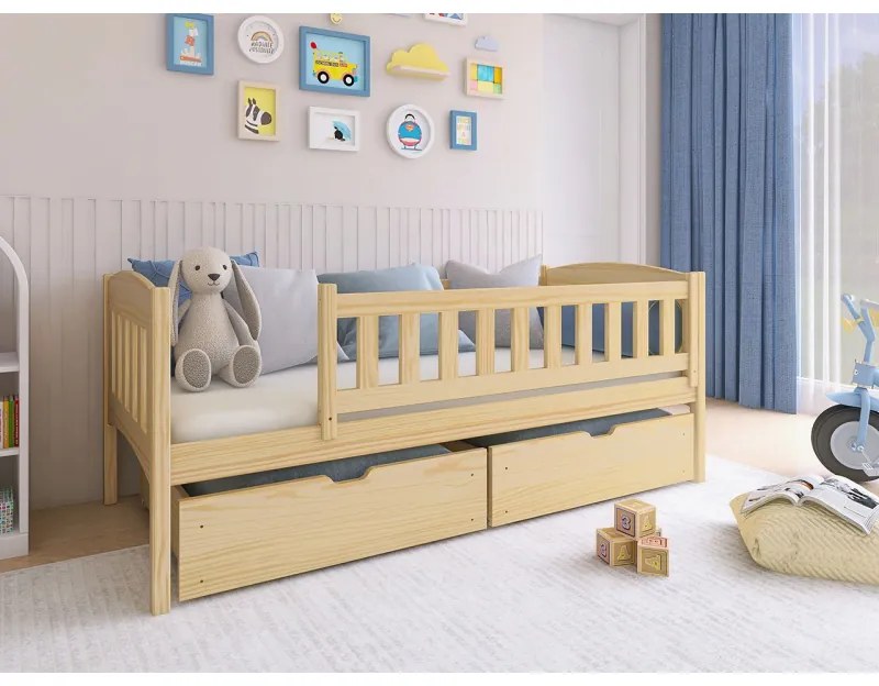 Dětská postel se zásuvkami Jerasti 90, Barva: bílá