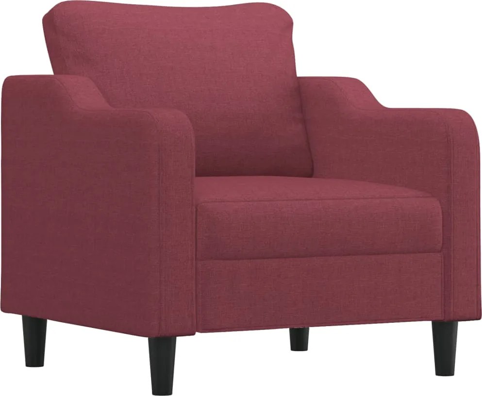 4dílná sedací souprava s polštáři vínová textil 3201800