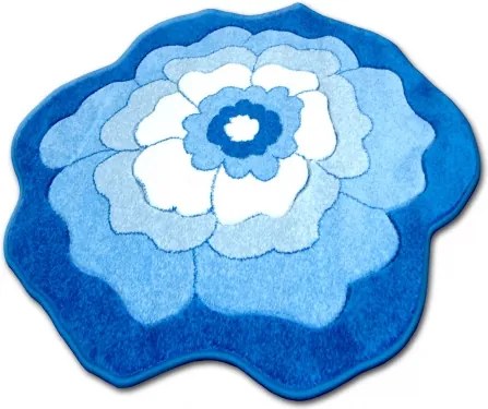 Makro Abra  Dětský kusový koberec HAPPY C273 Květina modrý průměr 120cm