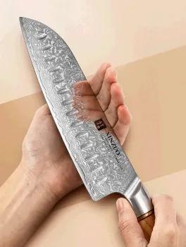 Santoku nůž 7" XINZUO LAN 73 vrstev damaškové oceli
