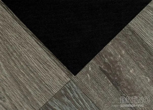 Breno PVC BLACKTEX Fumed Oak 966M – tmavě šedé dřevo, šíře 400 cm