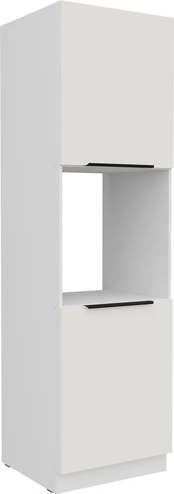 ARIA wh | vysoká skříňka 60 DP-210 2F na vestavnou troubu | 60 cm | ANTI FINGERPRINT povrch | bílá