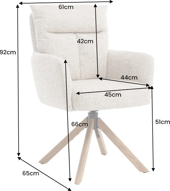 Designová otočná židle Maddison šedá / dub
