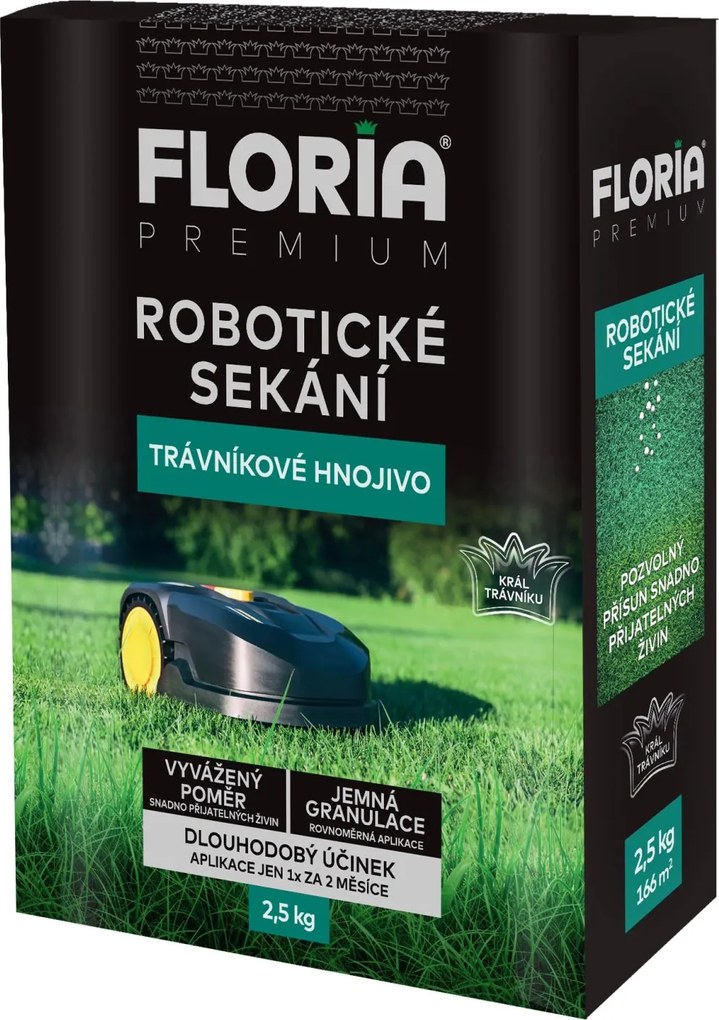 FLORIA PREMIUM Trávníkové hnojivo ROBOTICKÉ SEKÁNÍ 2,5 kg