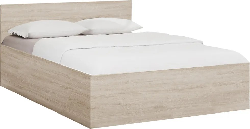 Postel SOFIA 120 x 200 cm, dub sonoma Matrace: Matrace Coco Maxi 20 cm, Rošt: S laťkovým roštem
