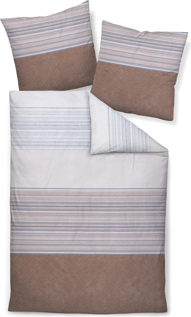 XXXLutz POVLEČENÍ, makosatén, béžová, 140/200 cm Janine - Povlečení - 003361109601
