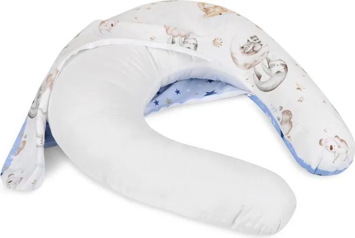 Bellatex Povlak na kojicí polštář na zip Bílá,Béžová,Modrá 180 cm, po obvodu