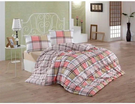 Brotex Povlečení francouzské bavlna 240x220,70x90 Iris salmon, Výběr zapínání:, Varianta  zipový uzávěr 8564570094521