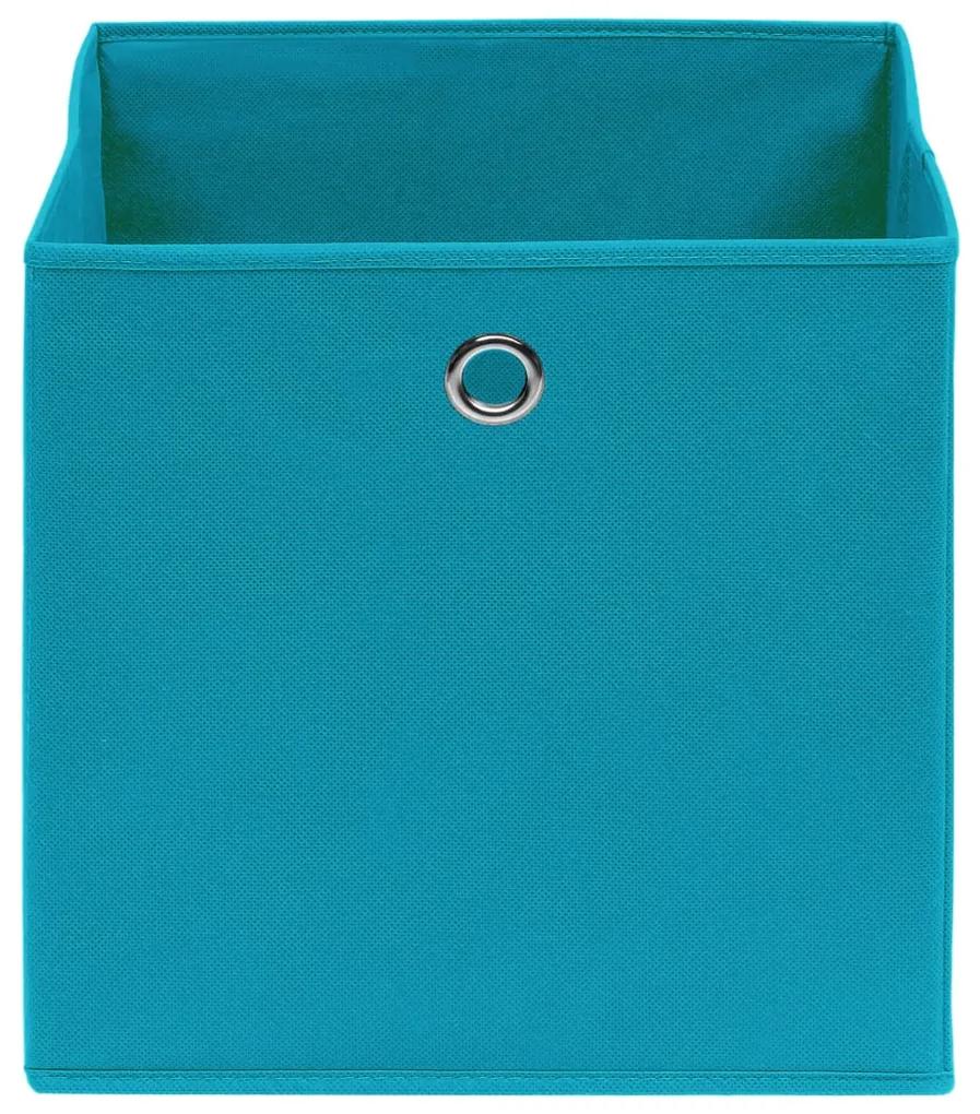 Úložné boxy 4 ks bledě modré 32 x 32 x 32 cm textil - Default Title