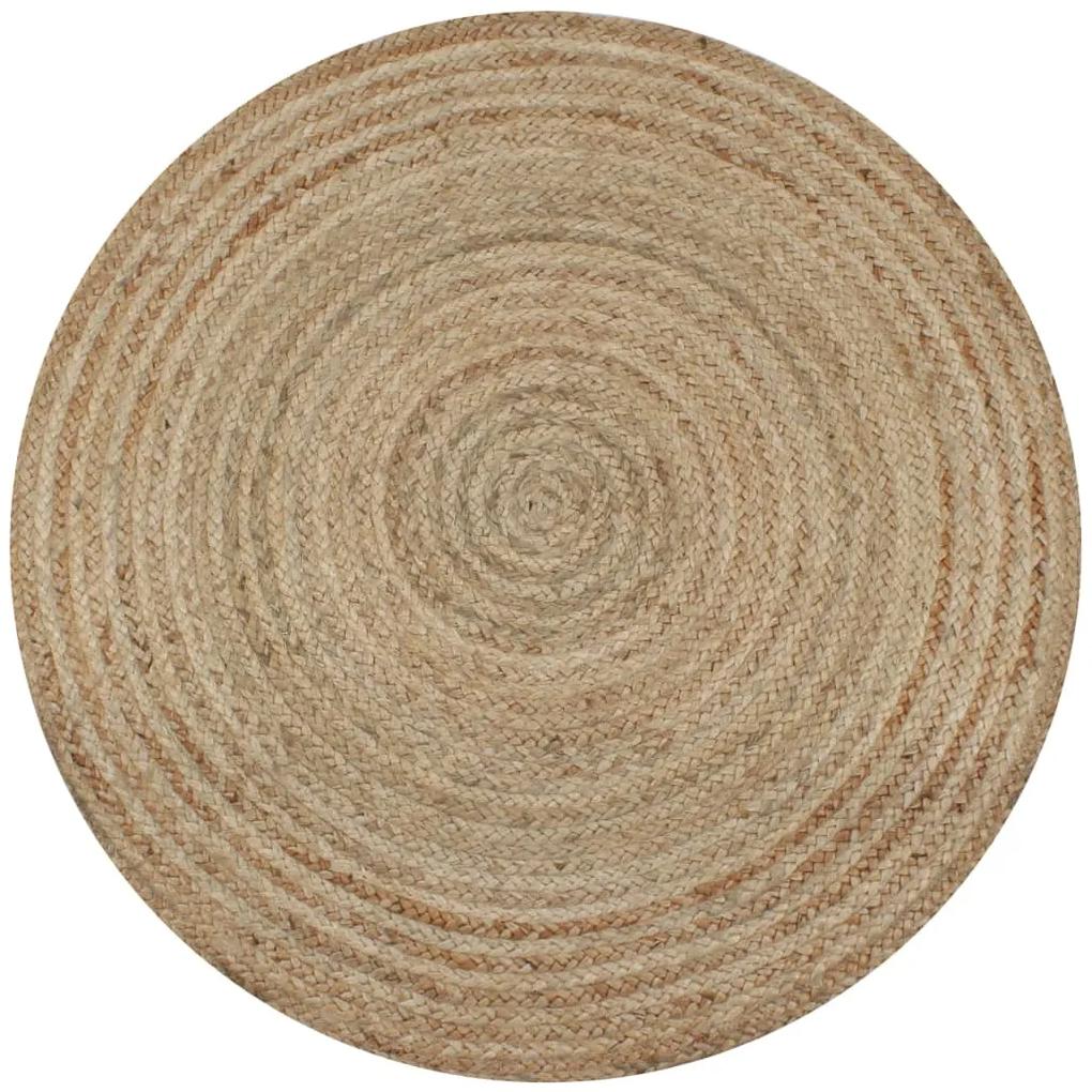 245338 vidaXL Kusový koberec ze splétané juty 150 cm kulatý