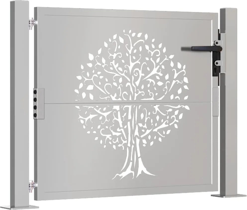 Zahradní branka 100 x 75 cm z cortenové oceli, design stromu 153160
