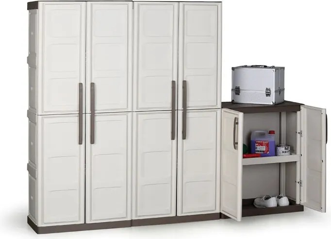 Plastová skříň S Line, nízká, 700 x 390 x 855 mm