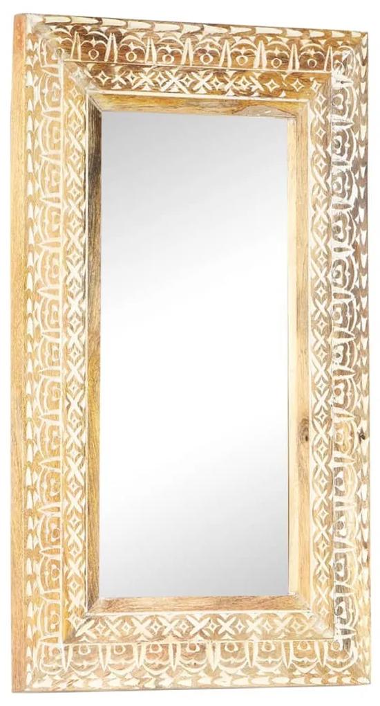 Ručně vyřezávané zrcadlo 80 x 50 x 2,6 cm masivní mangovník - Default Title