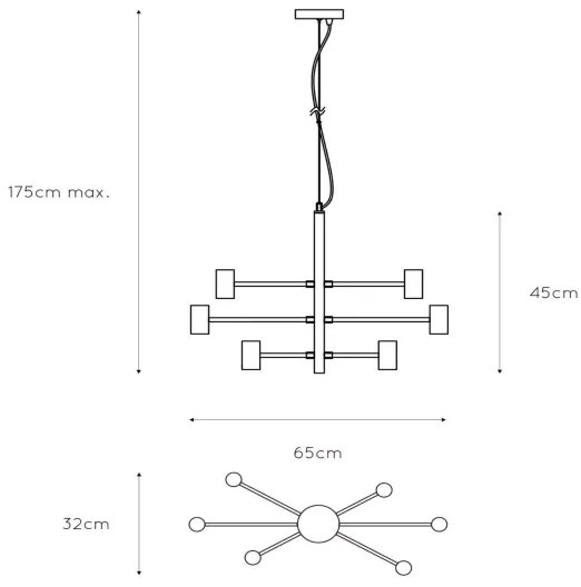 Lucide 21421/06/30 - Lustr na lanku LEANNE 6xE27/60W/230V