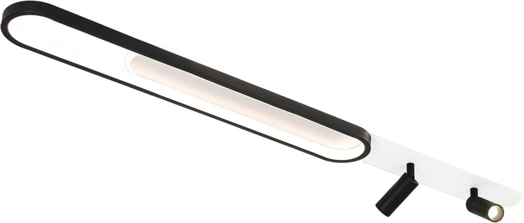 Toolight Toolight, LED stropní svítidlo s bodovými reflektory 100cm, 45W, 4000K, APP1438-C, černá-bílá, OSW-00967