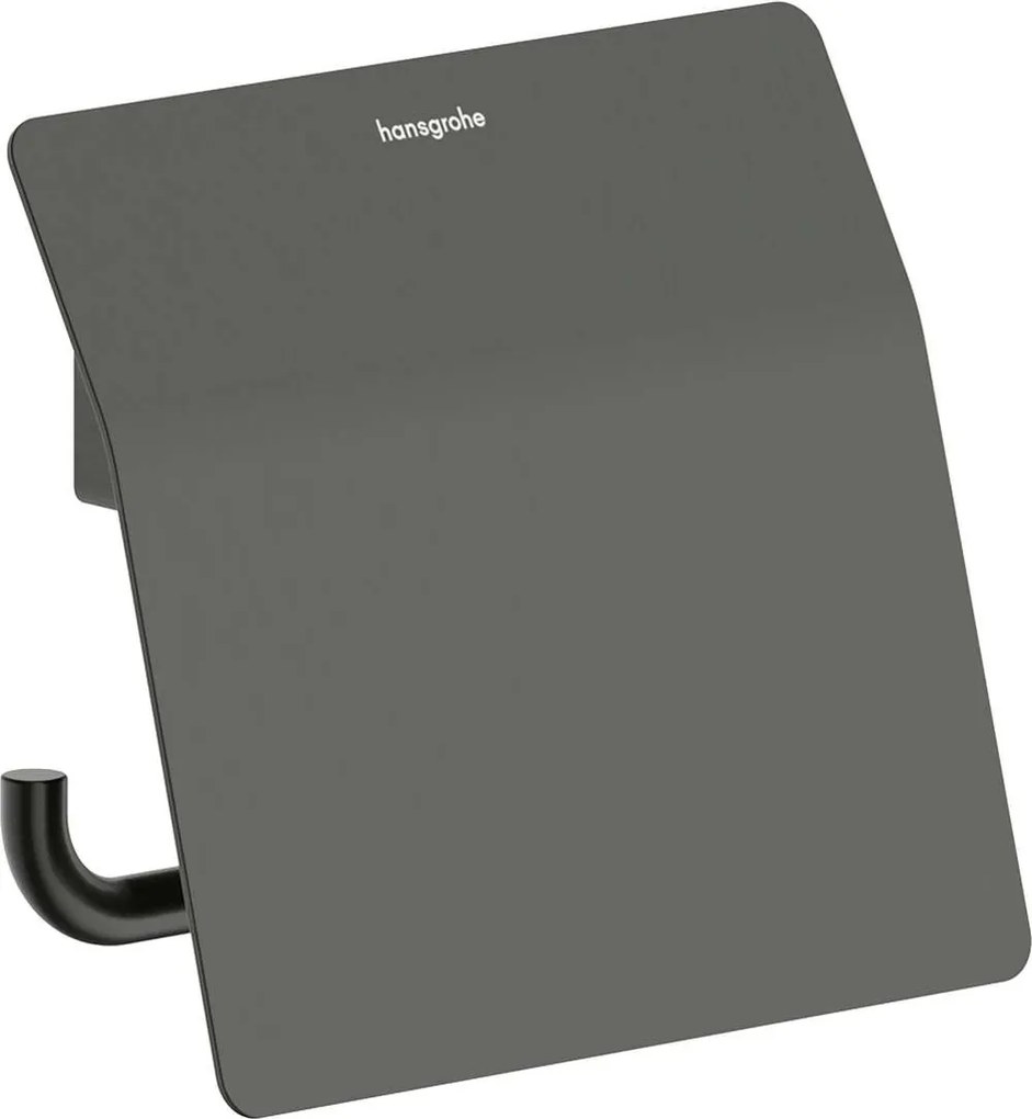 Hansgrohe AddStoris S - Držák toaletního papíru, kartáčovaný černý chrom 41783340