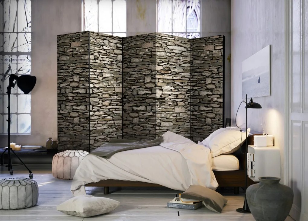 Paraván kamenná zeď II (225x172 cm) - Murando DeLuxe
