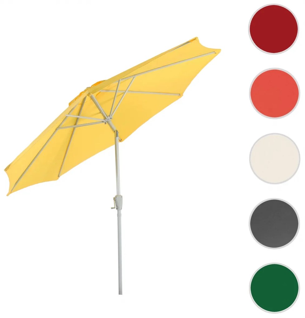 Slunečník N18 Ø 2,7m - polyester/hliník - žlutá