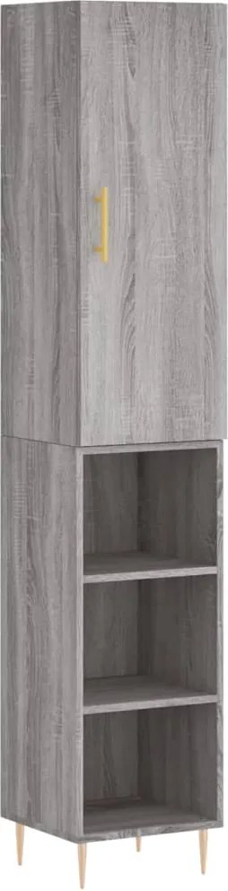 Skříň highboard šedá sonoma 34,5 x 34 x 180 cm kompozitní dřevo 3198975