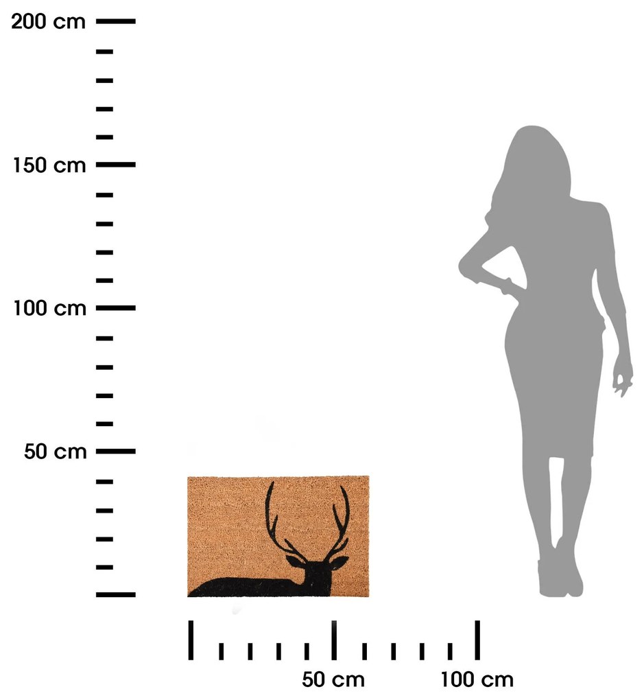 Esschert Design Venkovní rohožka Deer, 60x40 cm