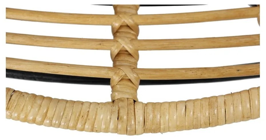 Set 2 ratanových jídelních židlí Carla a černého stolu Strong – Bonami Essentials