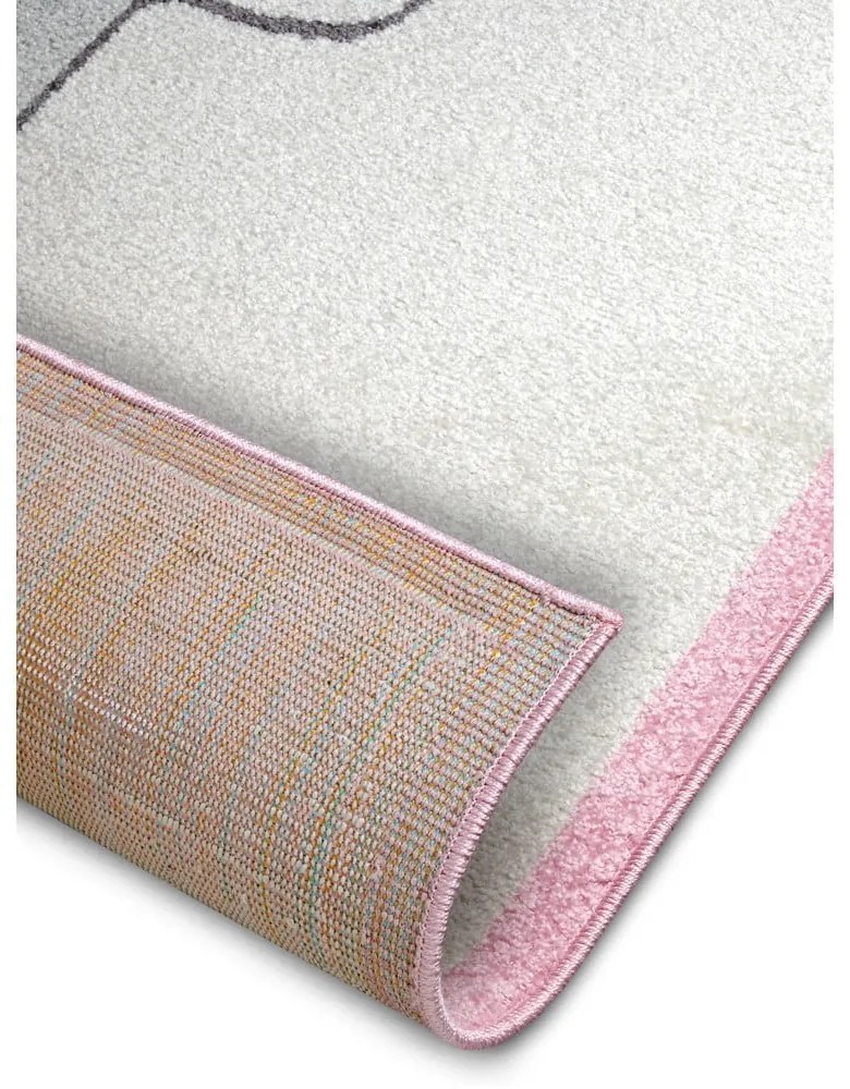 Růžovo-bíly dětský koberec 160x235 cm Bouncy – Hanse Home
