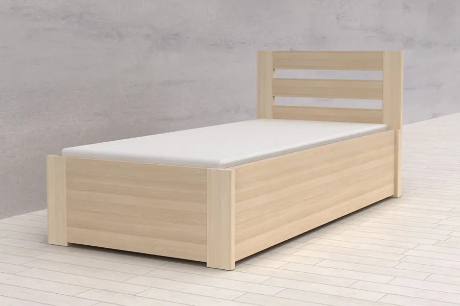 Via-nábytek Buková postel ATOS s úložným prostorem Povrchová úprava postele: Mooení odstín ooech Rozměry postele: 140 x 200