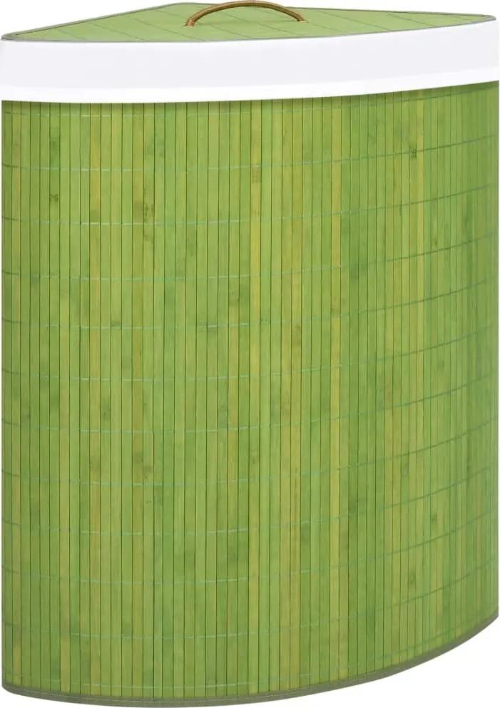 vidaXL Rohový bambusový koš na prádlo 60 l [320762] Barva: Šedá