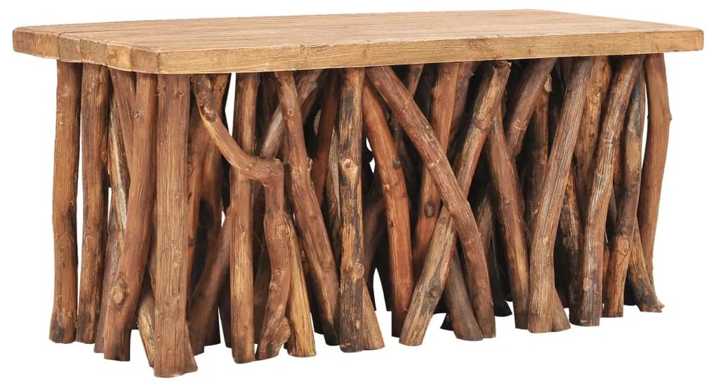 283937 vidaXL Konferenční stolek 100x40x40,7 masivní recyklované dřevo a teak