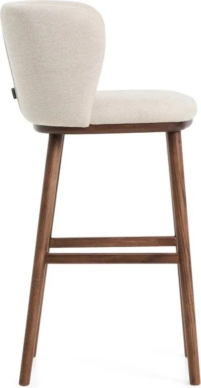 Béžová čalouněná barová židle (výška sedáku 75 cm) Ciselia – Kave Home