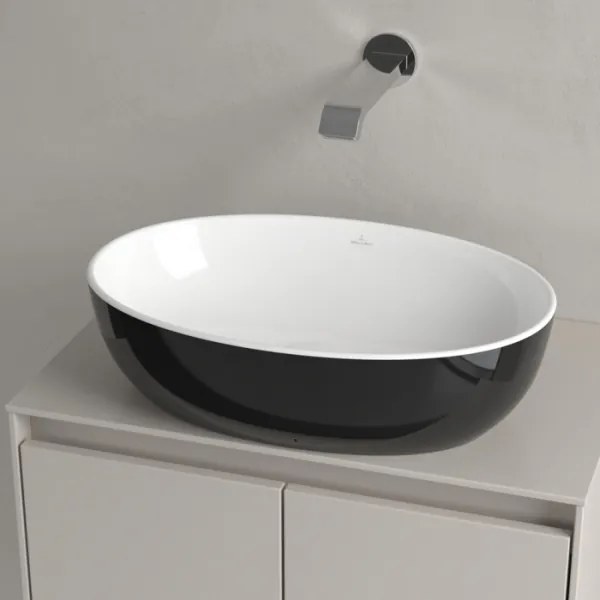 Villeroy & Boch 438848BCT8 - Zápustné umyvadlo ARTIS 48x32,5 cm keramika/černá