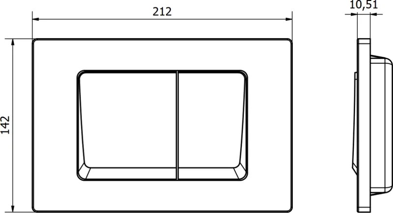 Mexen FENIX 10 - splachovací tlačítko pro Mexen modul FENIX XS, šampaňská zlatá, 601004