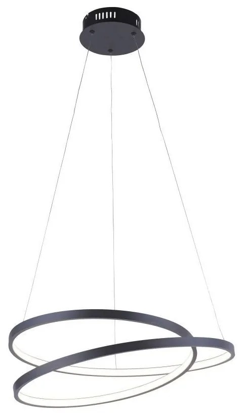 PN 2472-18 ROMAN LED závěsné svítidlo, kruhové, černá, elegantní design SimplyDim 3000K - PAUL NEUHAUS