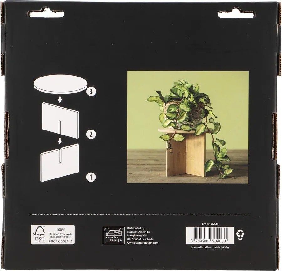 Bambusový stojan na květiny ø 25 cm (výška 19,5 cm) – Esschert Design