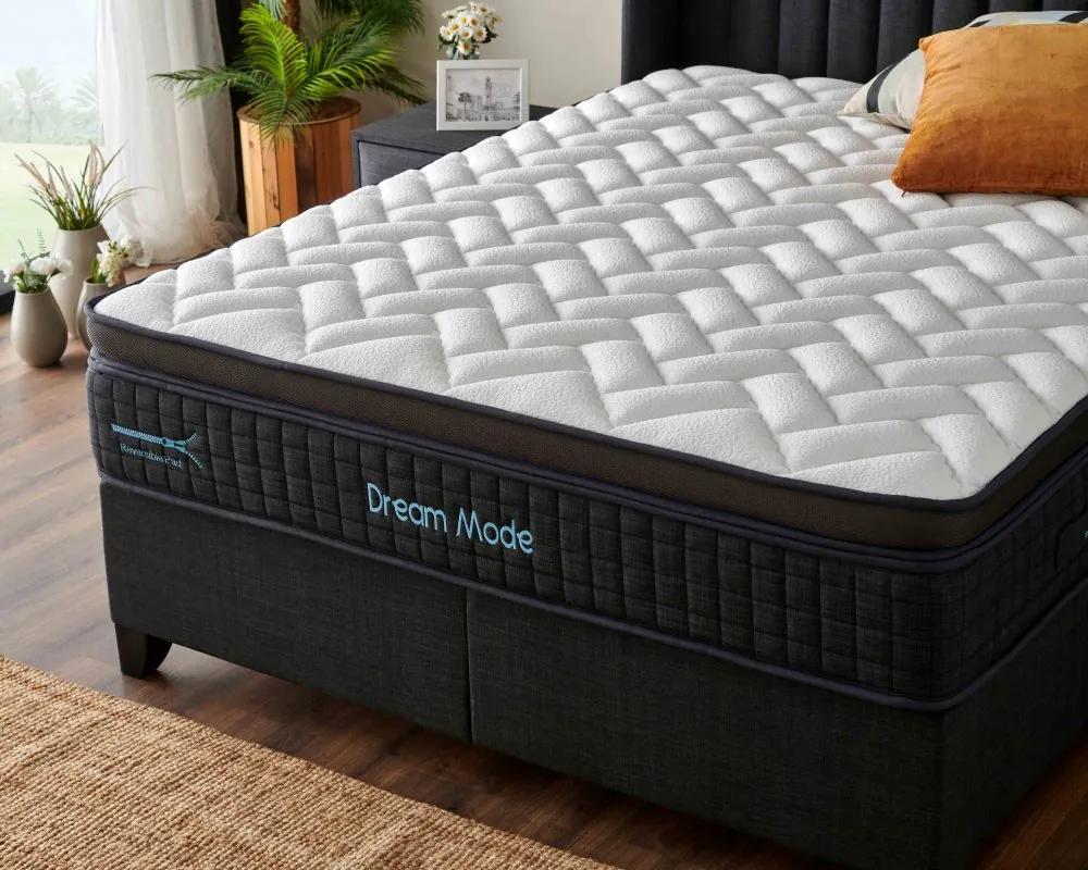 Čalouněná postel DREAM MODE s matrací - antracit 90 × 200 cm