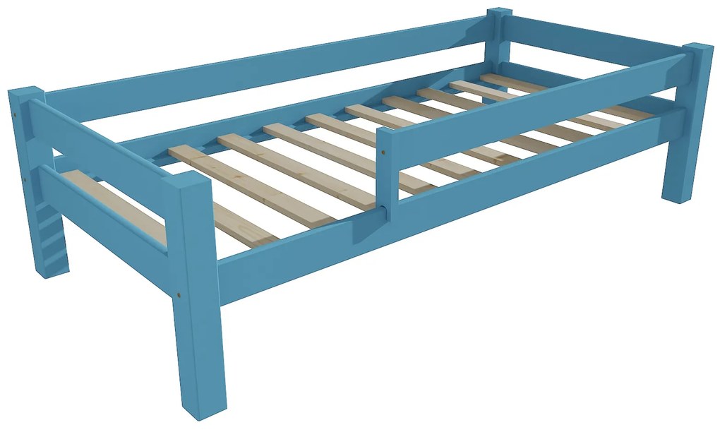 Vomaks Dětská postel 8X8 01C se zábranou Rozměr: 80 x 180 cm, Barva: bezbarvý lak