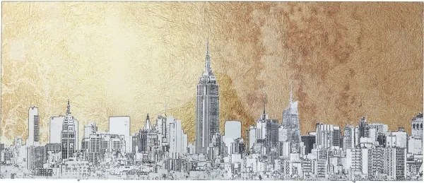 Skleněný obraz Metallic NY View 50×120 cm