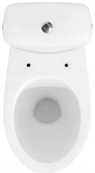 Cersanit Cersania SimpleOn 010 - WC kombi 3/6l + sedátko s pomalým zavíráním z duroplastu, horizontální odpad, bílá, K11-2337