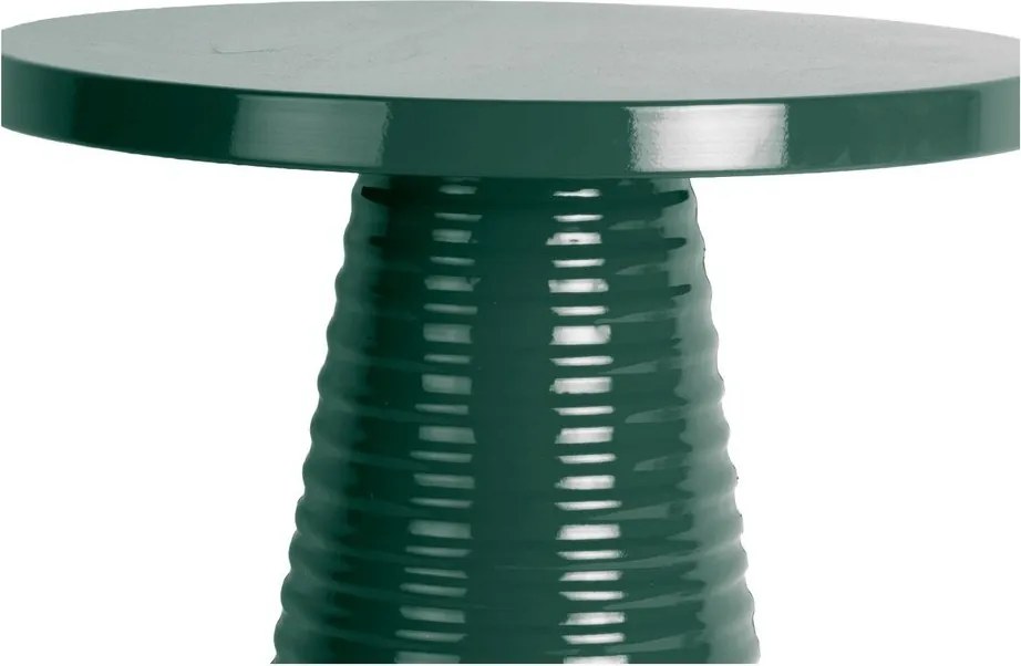Kovový kulatý odkládací stolek ø 40 cm Catania Ribbed – Leitmotiv