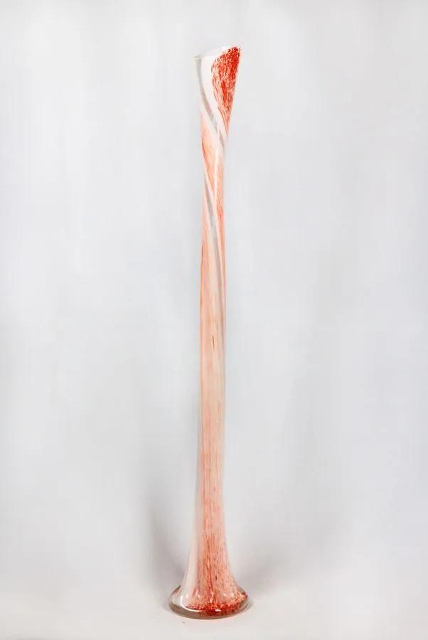 Váza designová Píšťala velká oranžový melir 80 - 90 cm | BIANO