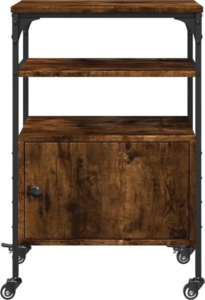 vidaXL Stojan na tiskárnu 3patrový 50 x 40 x 76 cm kompozit [842293] Barva: šedá sonoma