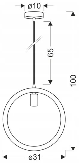 Lustr na lanku KOLO 1xE27/40W/230V béžová/černá
