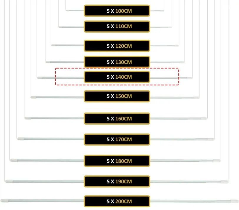 Erga Erga, stropní věšák na sušení prádla 5x140 cm, bílé, ERG-SEP-10SUSSUF5PP14