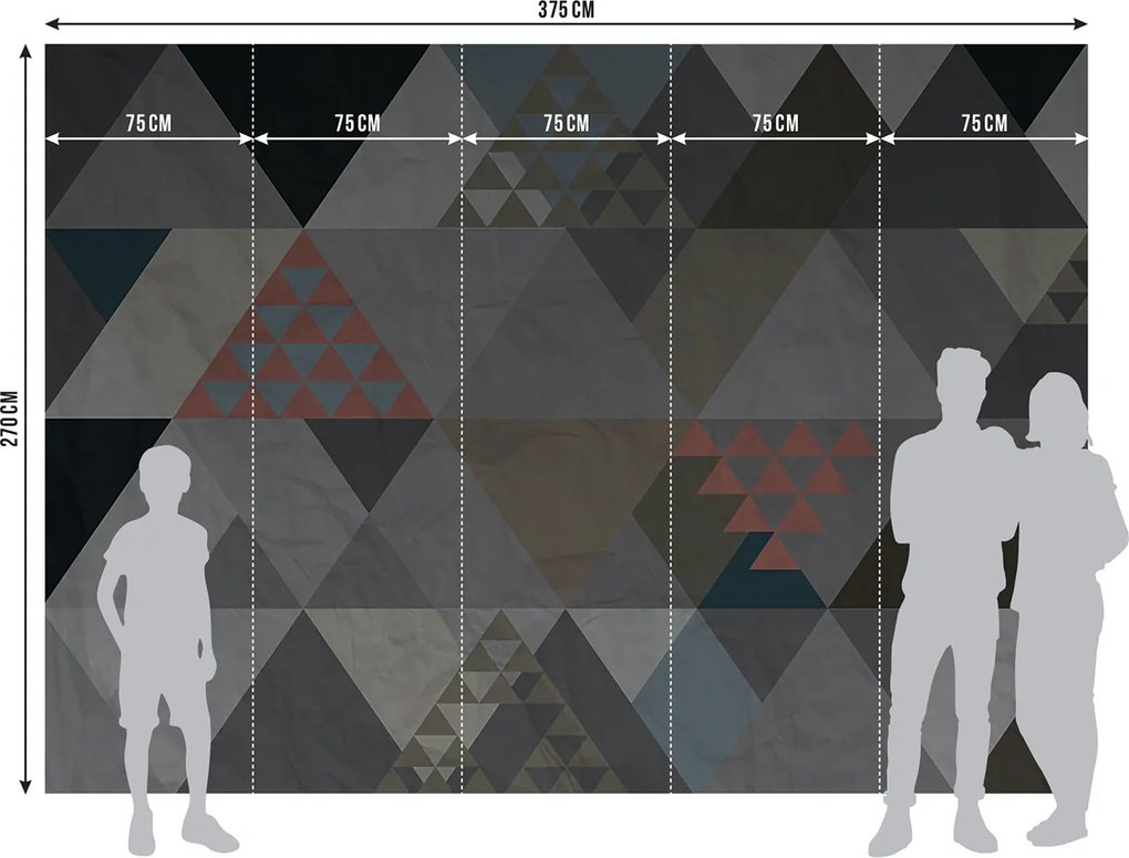 Fototapeta na míru Abstrakt Trojúhelníků | Vliesová fototapeta na zed' | DFTNXXL1224