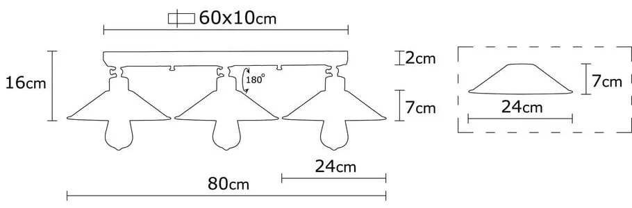 Černé stropní svítidlo s kovovým stínidlem ø 24 cm Berceste – Opviq lights