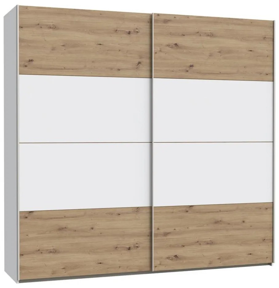 Šatní skříň KARO 220x210 cm bílá/dub artisan SHMS92411-M576